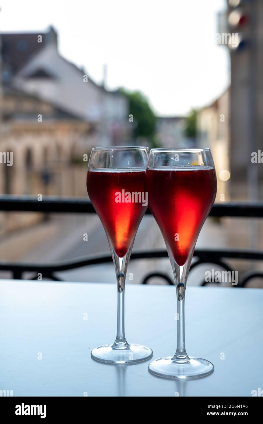 Kir Royale Champagne Cocktail High Resolution Stock Photography and ...