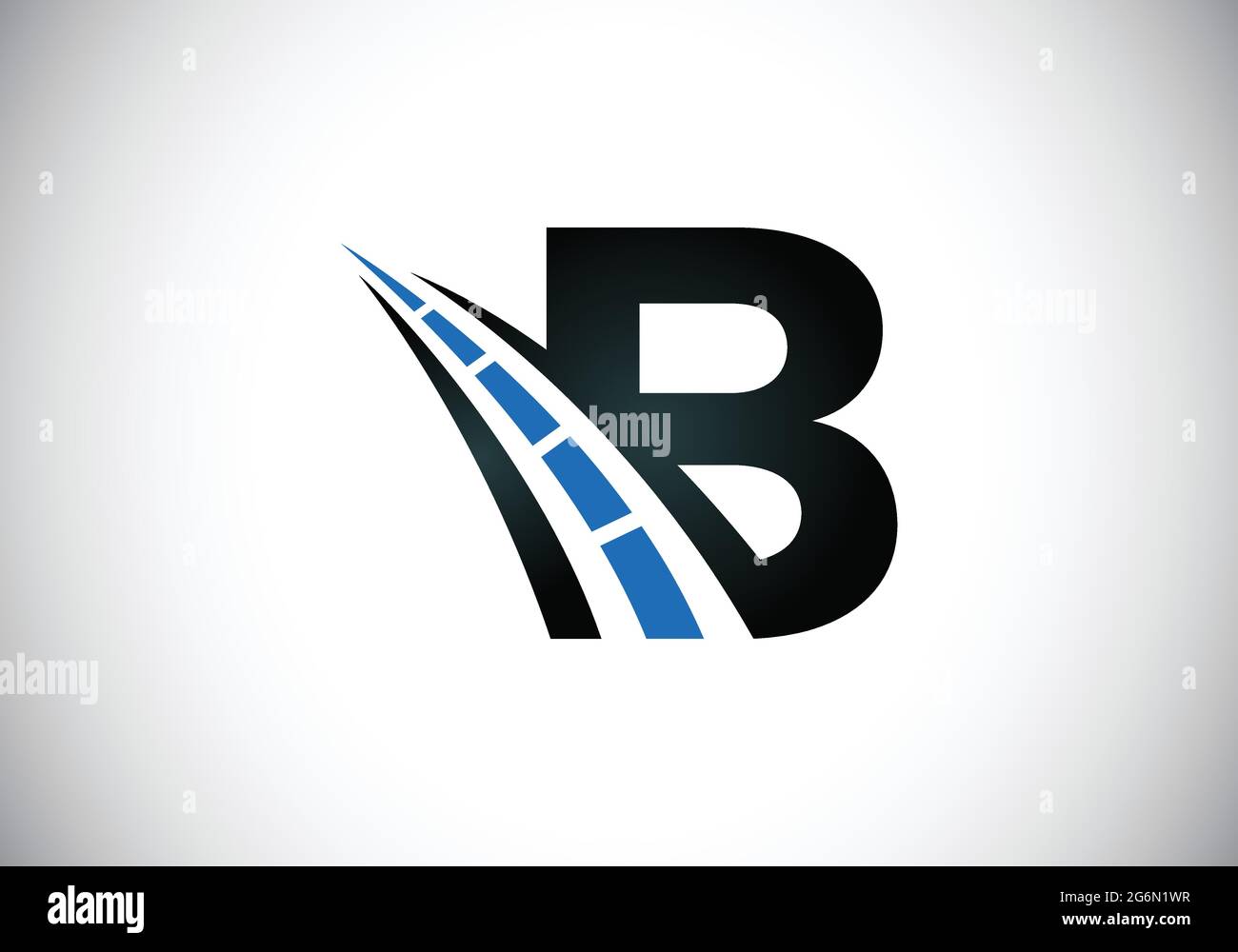 Letter B with road logo sing. The creative design concept for highway ...