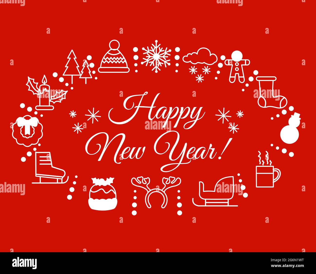 Holiday candle bell wreath Stock Vector Images - Alamy