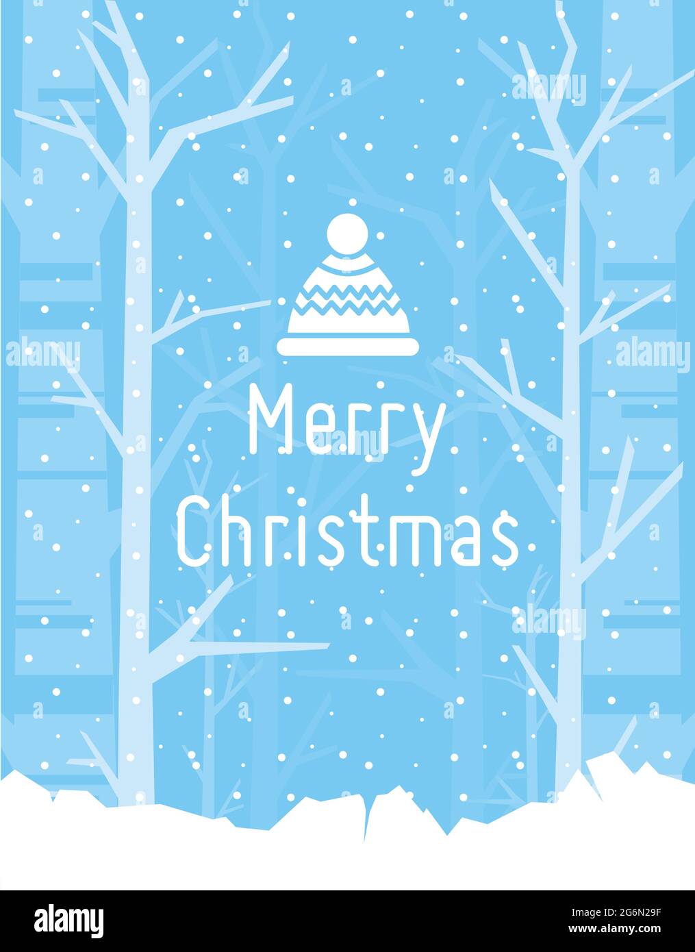 Snow forest on blue Stock Vector Images - Alamy