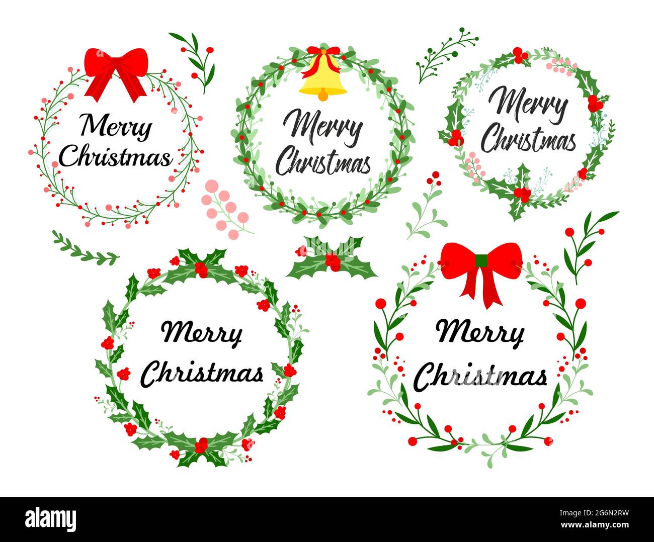 Wreath on decor in Stock Vector Images - Alamy