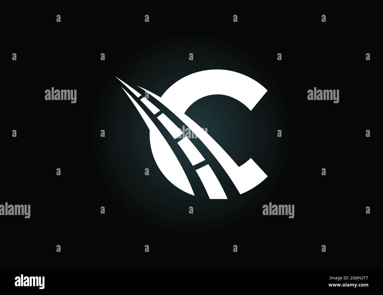 Letter C with road logo sing. The creative design concept for highway ...