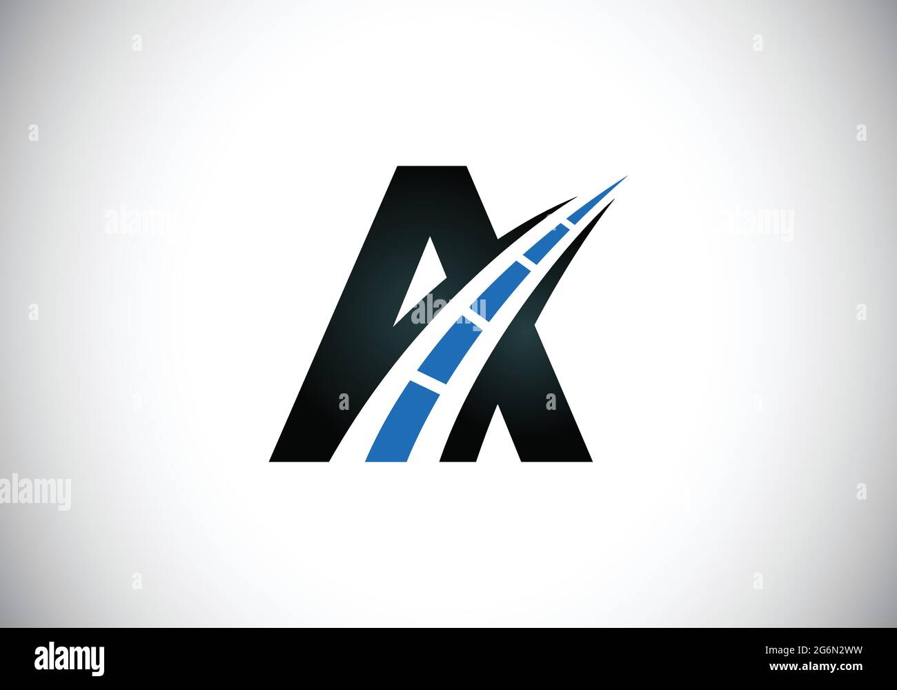 Letter A with road logo sing. The creative design concept for highway ...