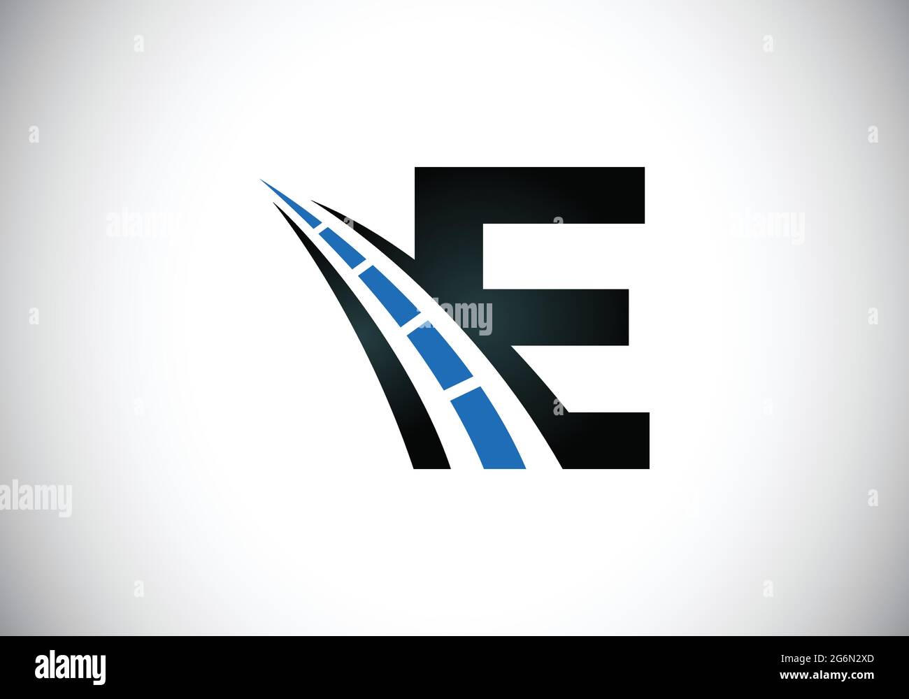 Letter E with road logo sing. The creative design concept for highway ...