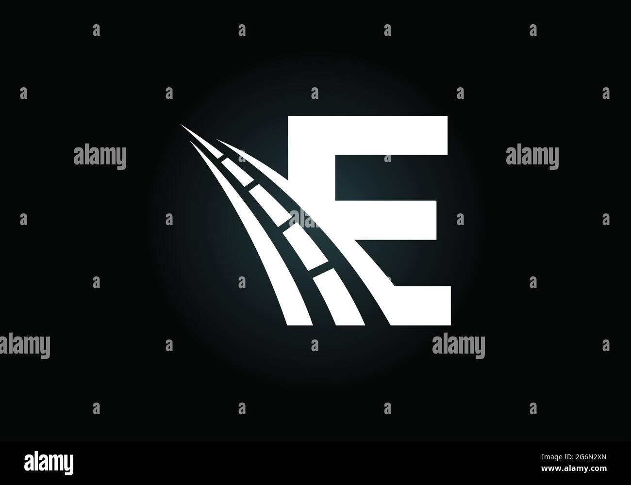 Letter E with road logo sing. The creative design concept for highway ...