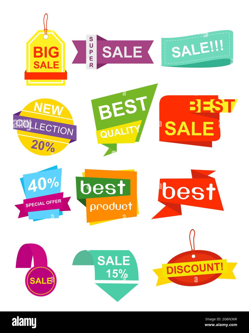 Vector collection bright banners hi-res stock photography and images ...