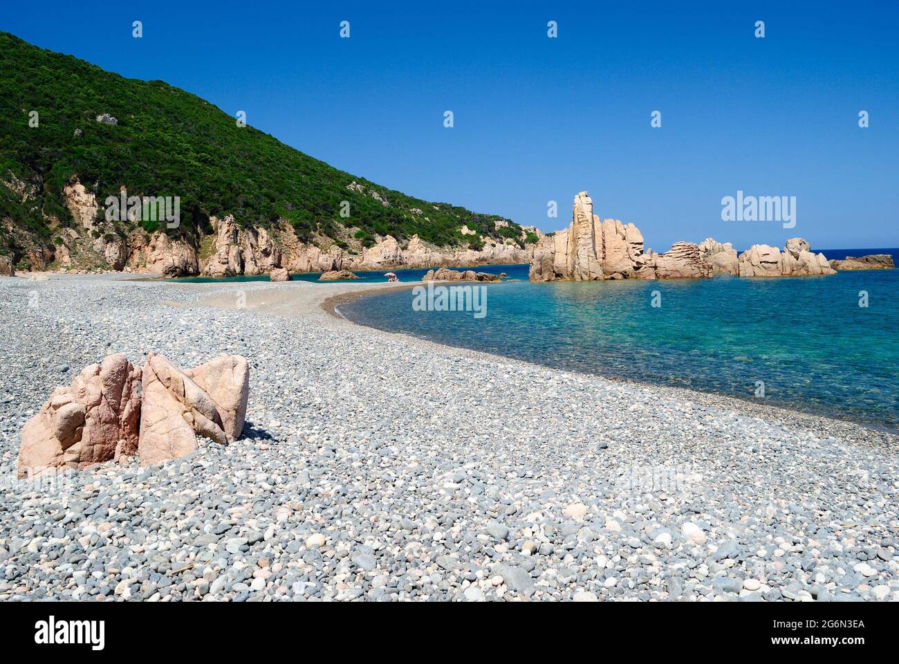 View of Cala Tinnari beach Stock Photo - Alamy