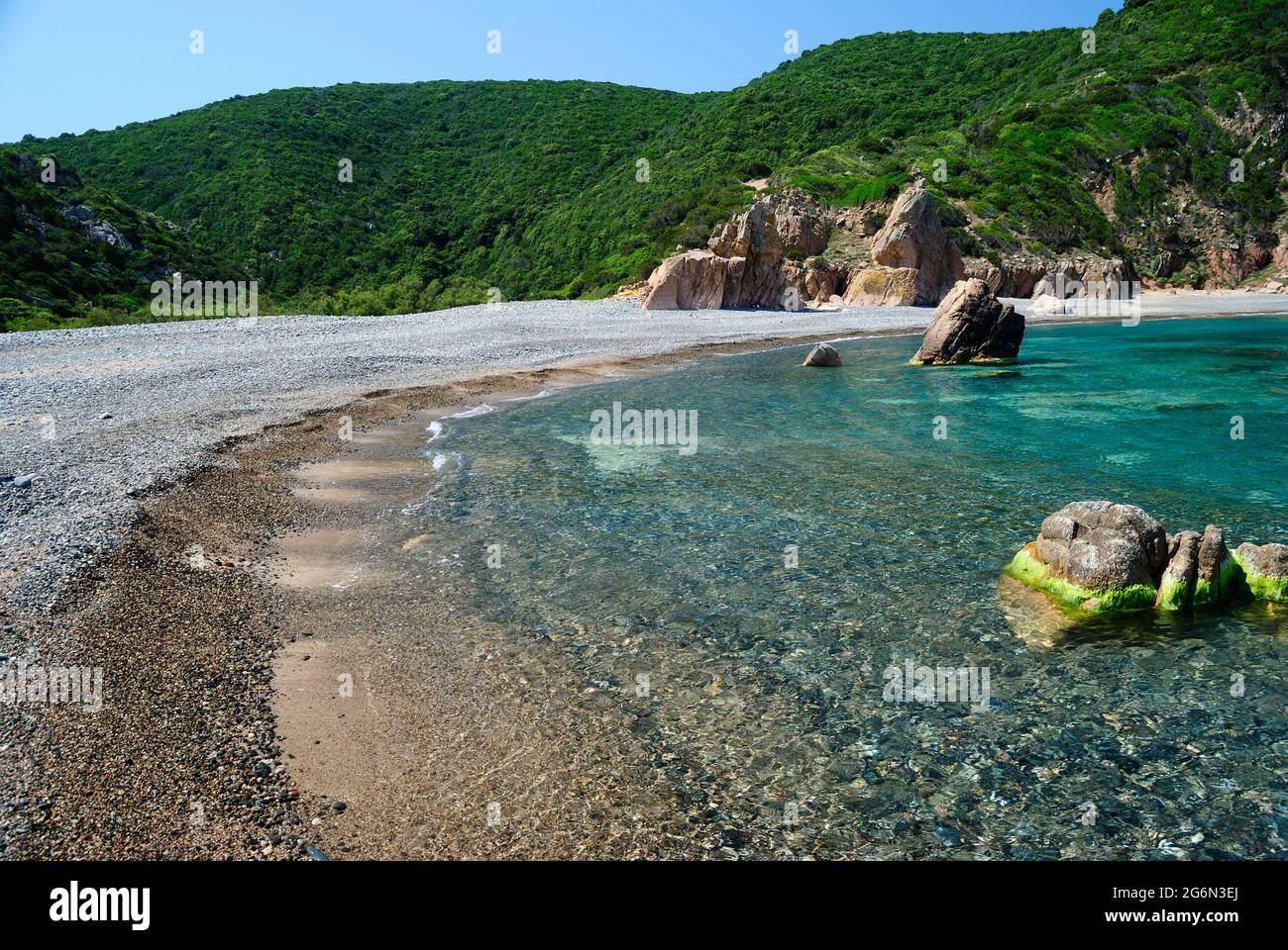 View of Cala Tinnari beach Stock Photo - Alamy