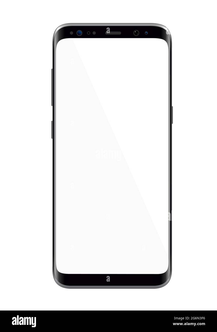 Vector illustration of realistic modern smartphone in flat style design ...