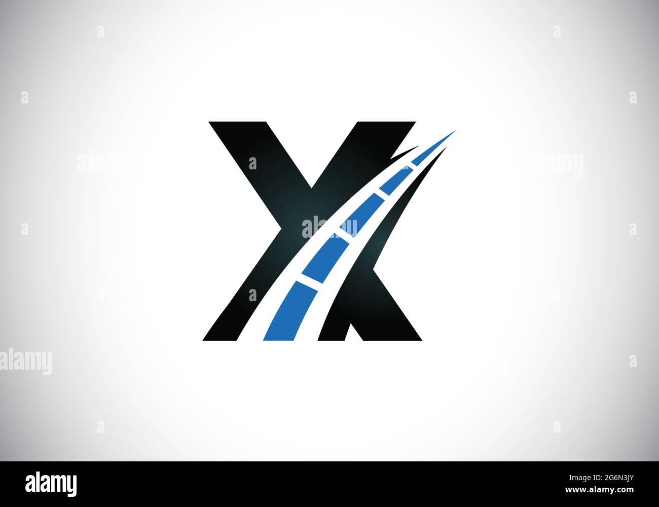 Letter X with road logo sing. The creative design concept for highway ...
