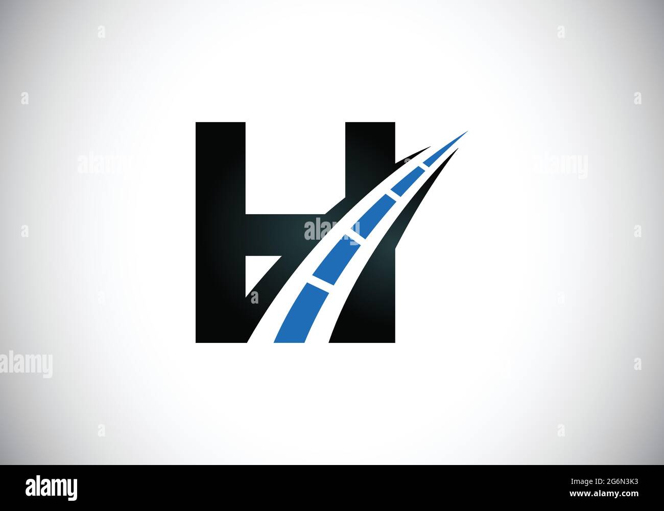 Letter H with road logo sing. The creative design concept for highway ...