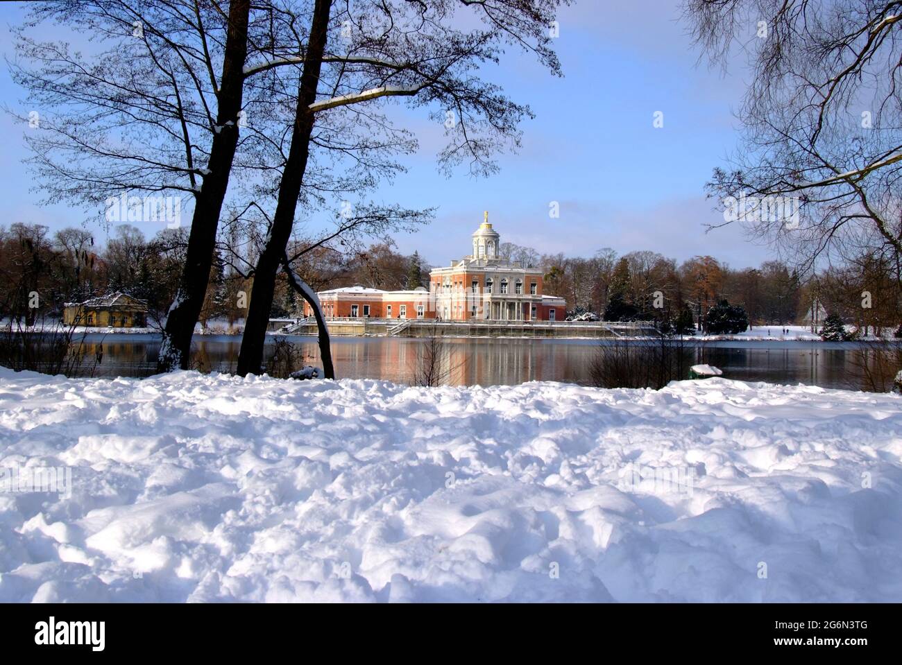 Snow covered Marmorpalais in the New Garden, Potsdam Stock Photo - Alamy