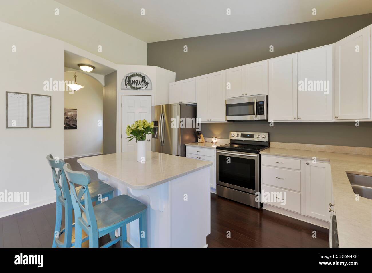 Modern residential kitchen interior Stock Photo - Alamy