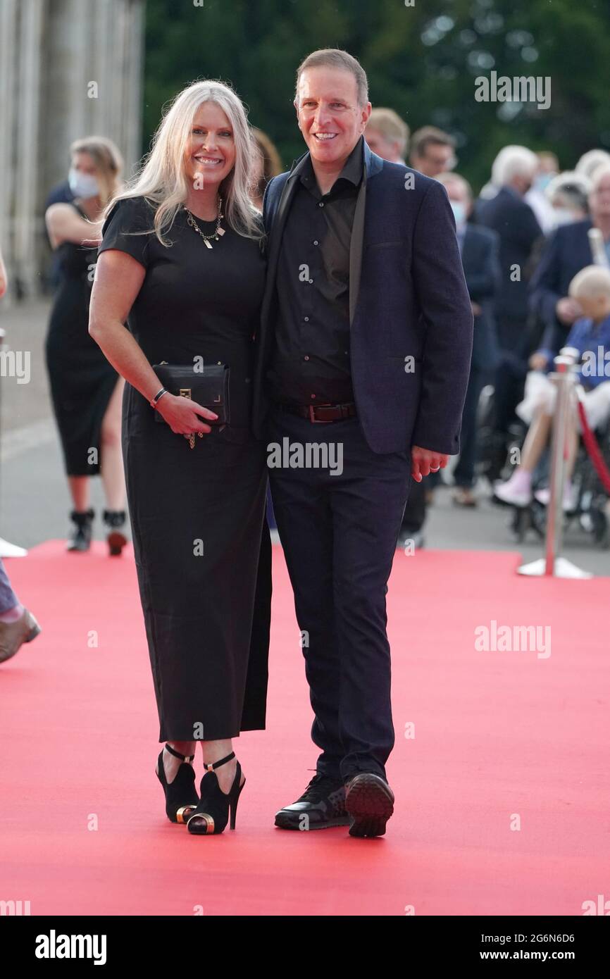 George Bowie and guest arrive for the Pride of Scotland awards at ...