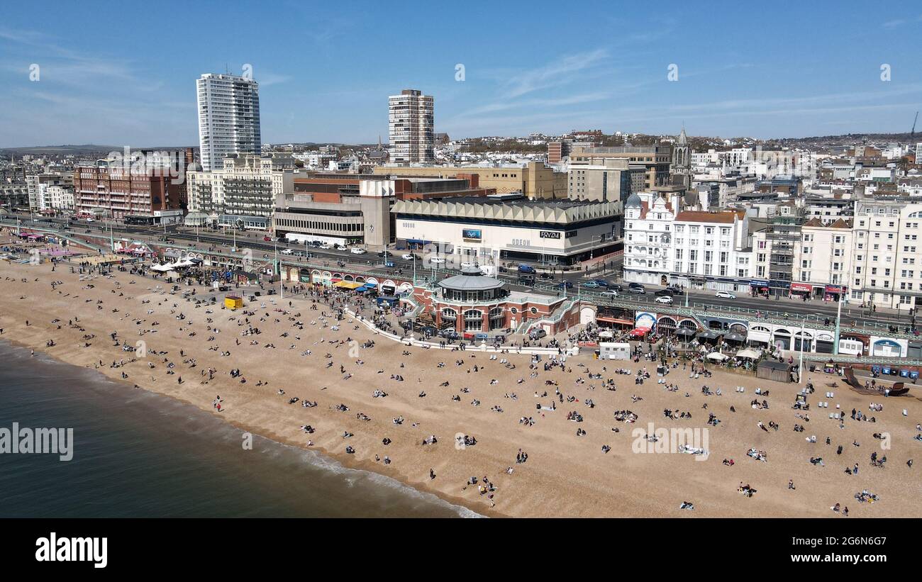 Aerial view hove seafront hi-res stock photography and images - Alamy