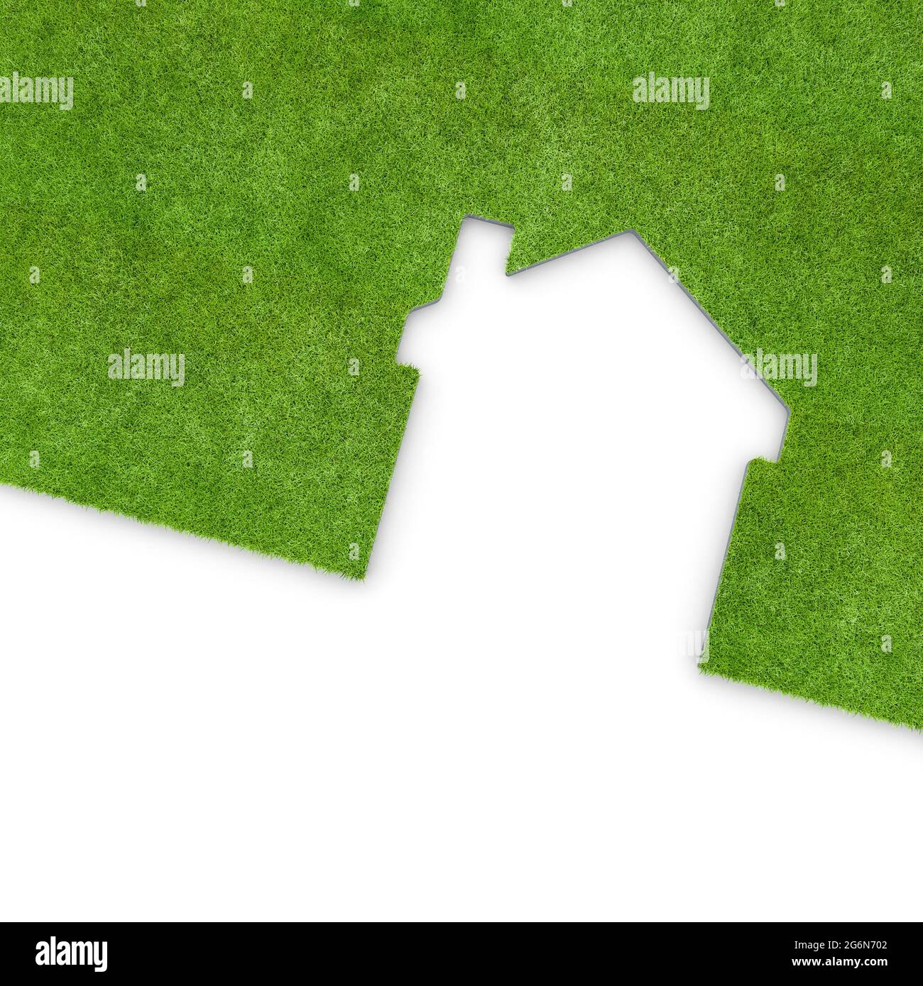 sustainable eco house concept. square format. 3d render Stock Photo - Alamy