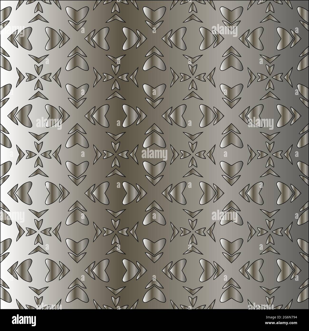Silver metallic gradient with repeat Pattern . Abstract metallic ...