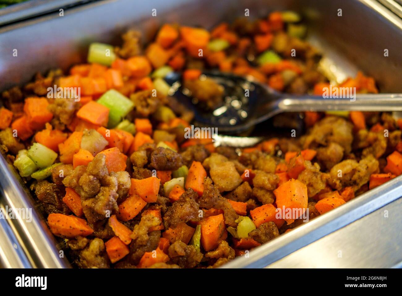Chinese food buffet kung pao chicken self service lunch or dinner Stock ...