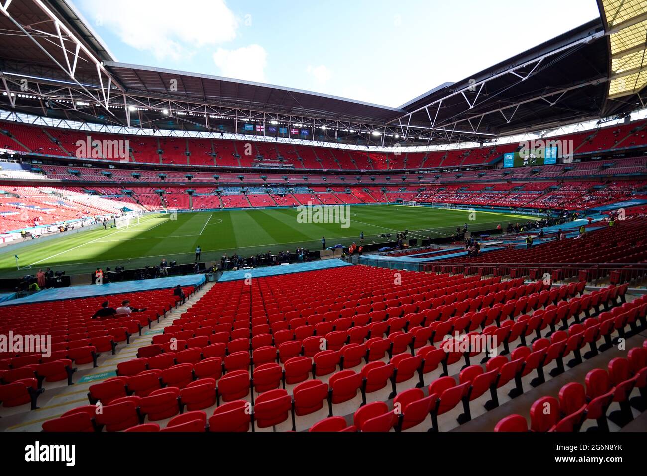 A general view inside the empty stadium ahead of the UEFA Euro 2020 ...