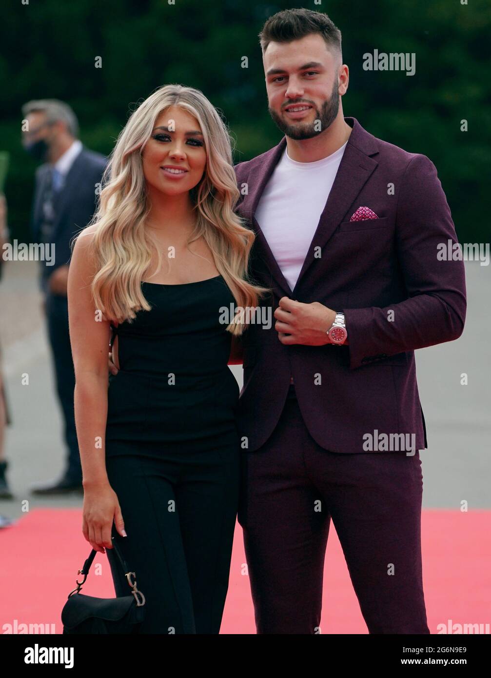 Love Island's Paige Turley and Finley Tapp arrive for the Pride of ...