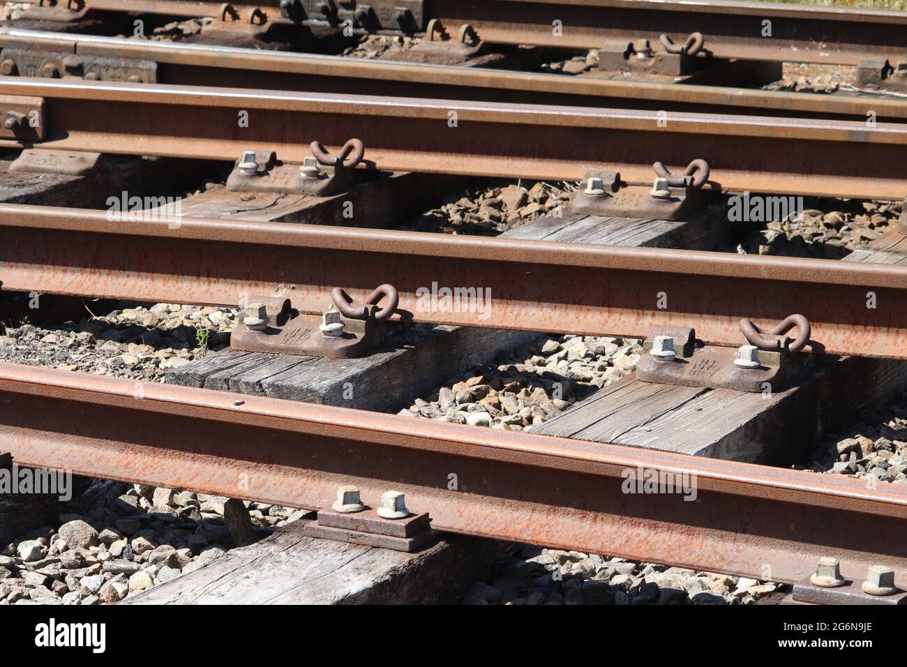 Rusty railway lines Stock Photo - Alamy