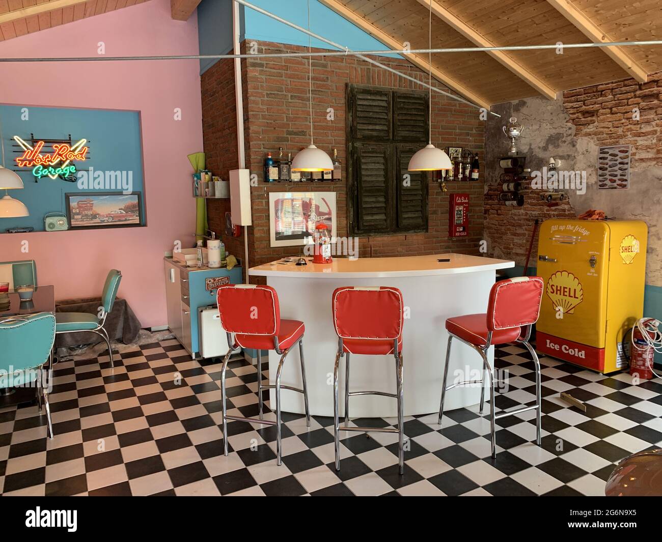 Bar American Diner Stock Photo - Alamy