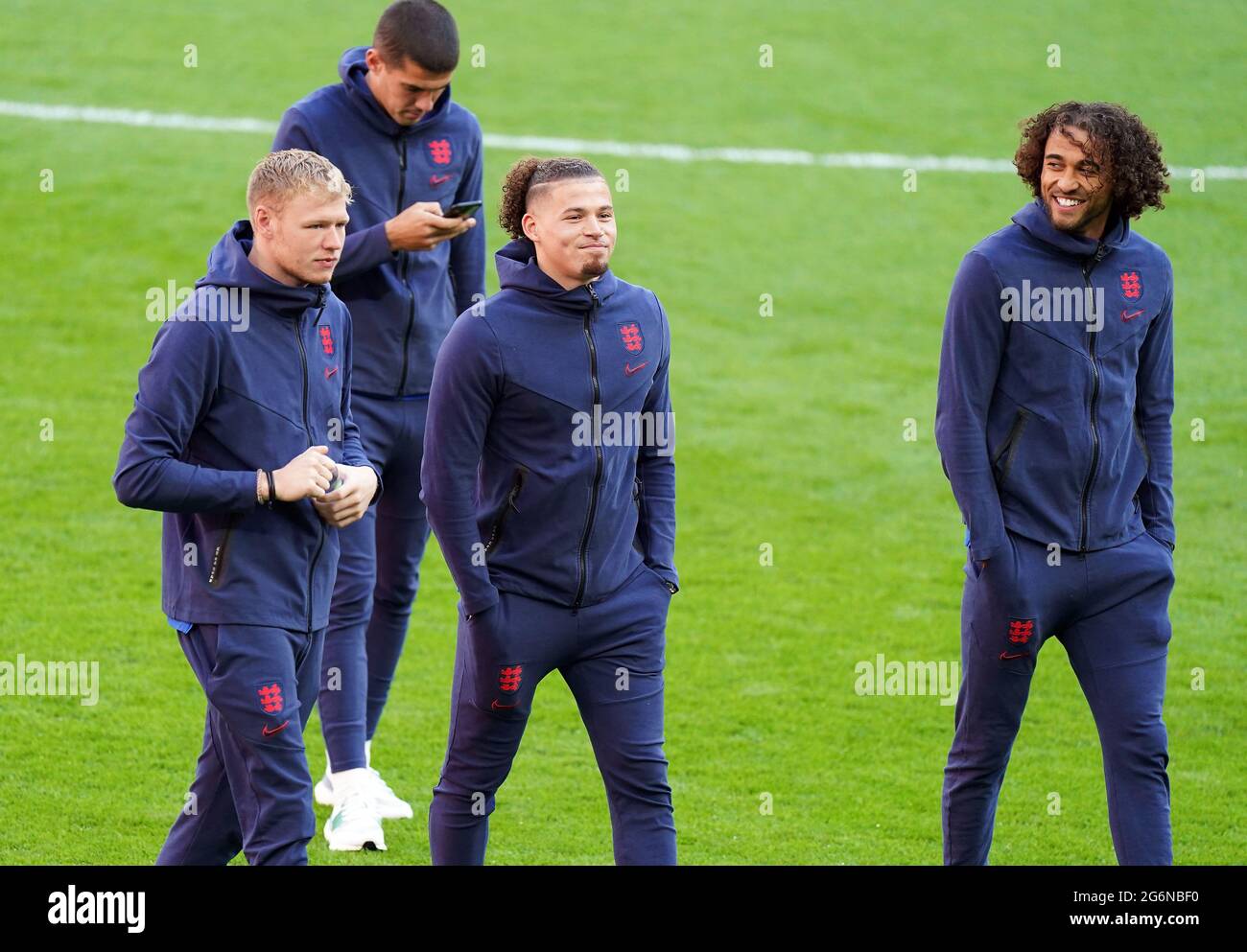 England goalkeeper Aaron Ramsdale (left), Kalvin Phillips and England’s ...