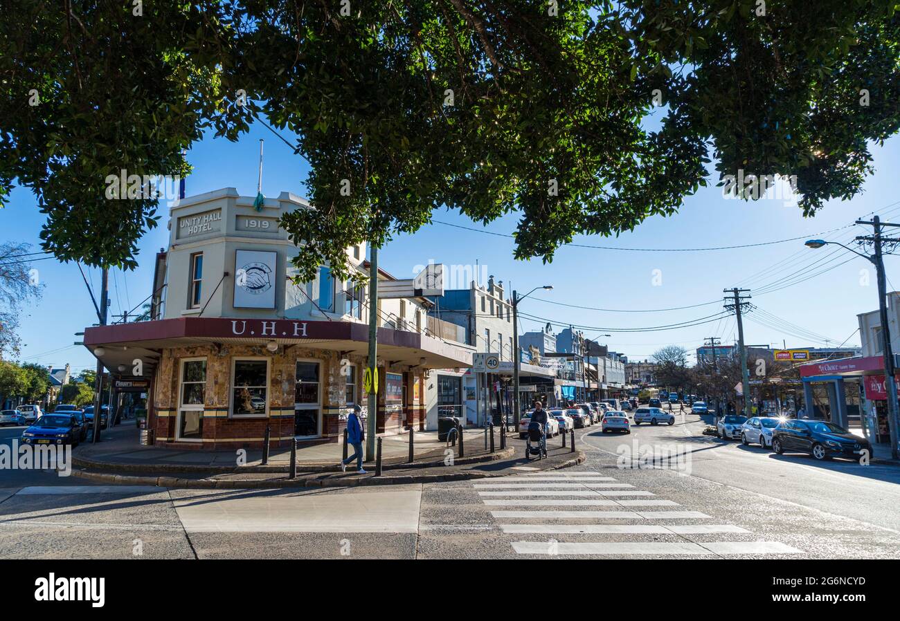 Closed bar, the Unity Hall Hotel, Balmain, Sydney, Australia during ...