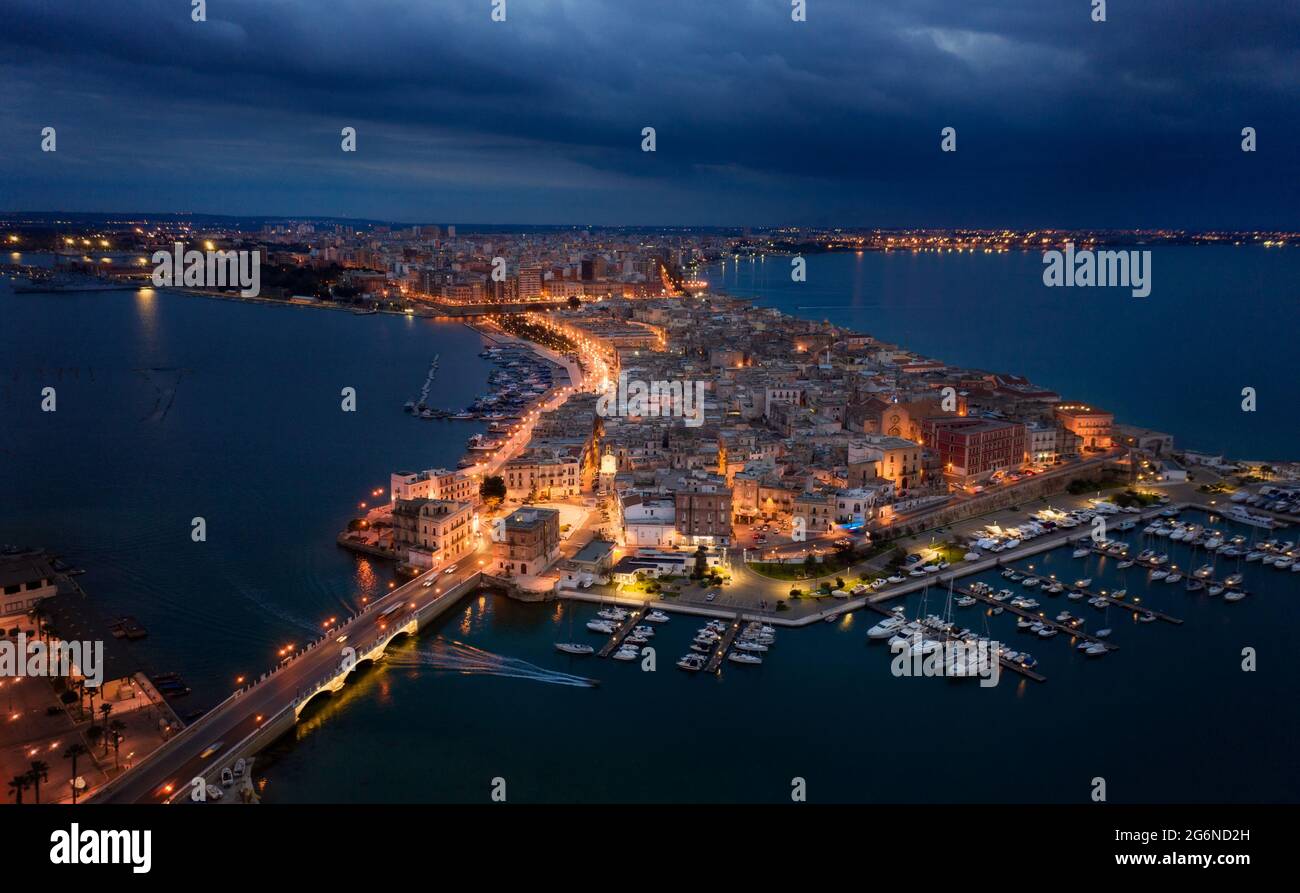 Aerial view of Taranto old city, Puglia. Italy Stock Photo - Alamy