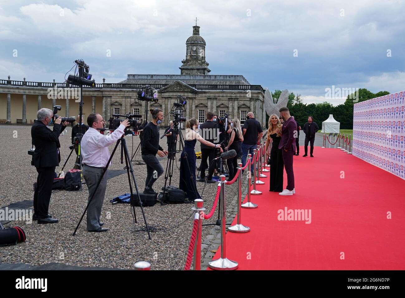 Love Island's Paige Turley and Finley Tapp arrive for the Pride of ...