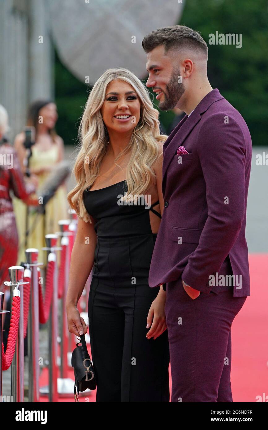 Love Island's Paige Turley and Finley Tapp arrive for the Pride of ...