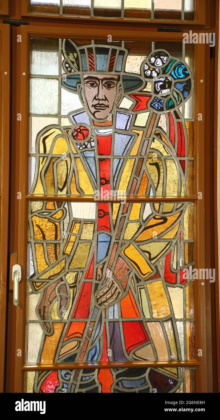 Kunstverglasung , Bleiverglasung von Richard Süßmuth, Entwurf Grete ...