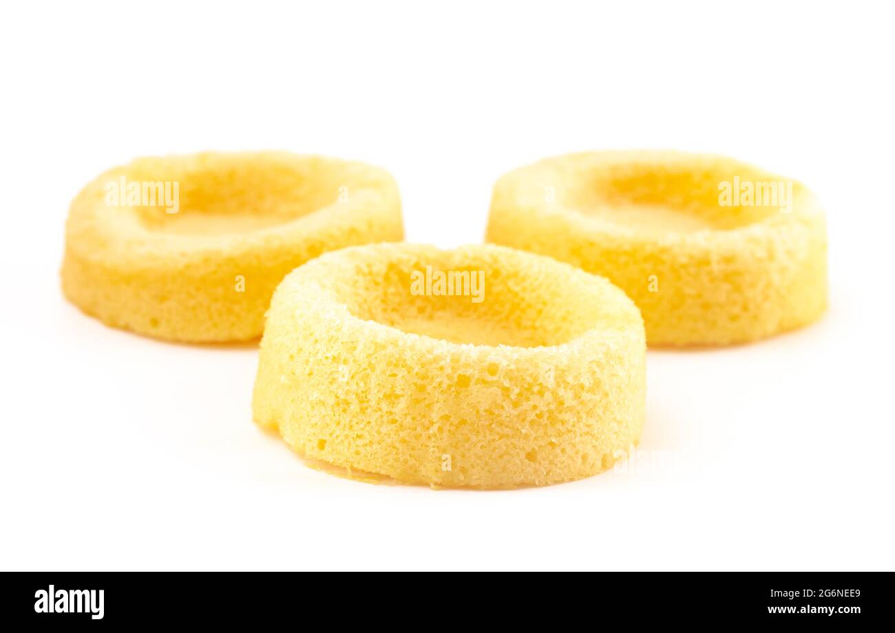 A Shortcake Shell to Be Filled with Strawberries and Cream on a White ...