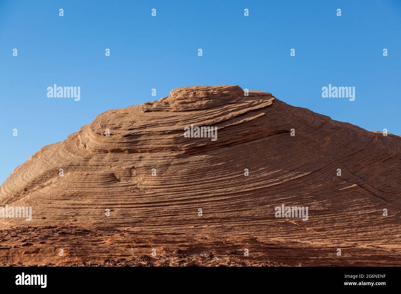 The unique eroded rock features of Page Shores Amphitheater with soft ...