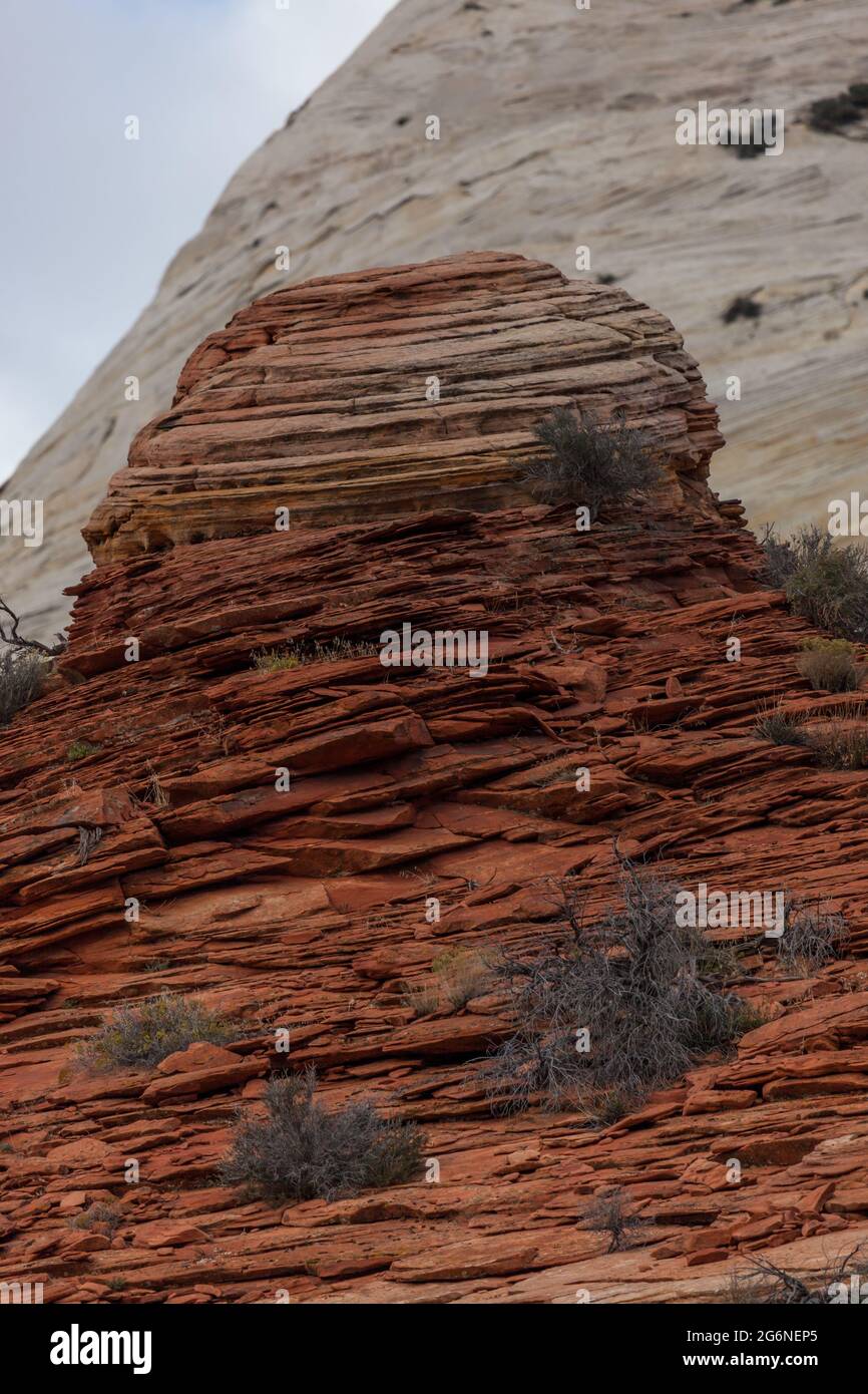 Ancient sediment turned to rock is slowly eroding to reveal interesting ...