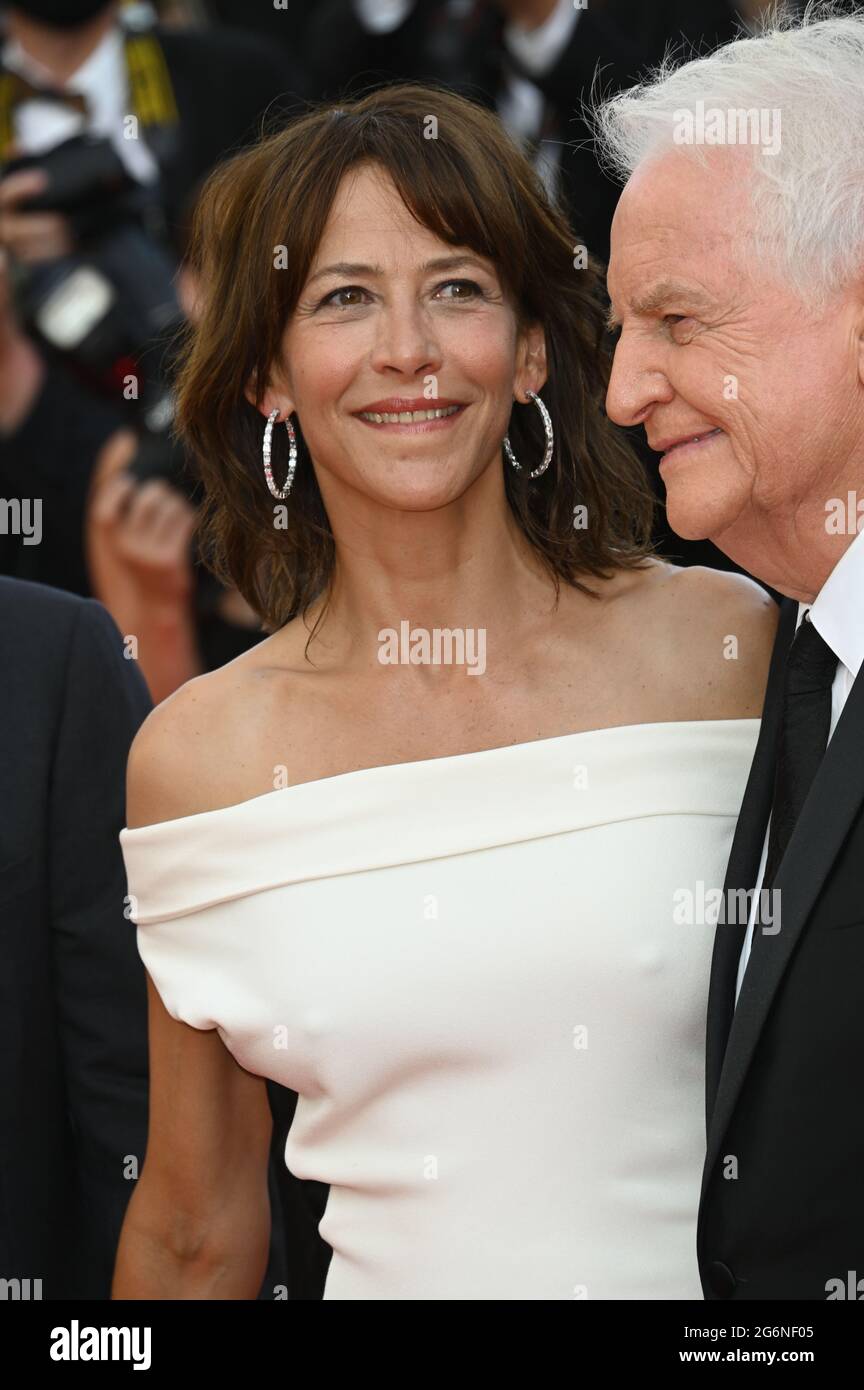 Cannes, France. 07th July, 2021. CANNES, FRANCE. July 7, 2021: Sophie Marceau & Andre Dussollier ...