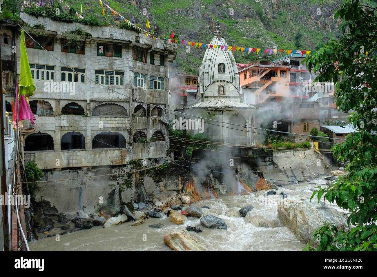 Manikaran, India - June 2021: Manikaran Hindu Temple is a very ...
