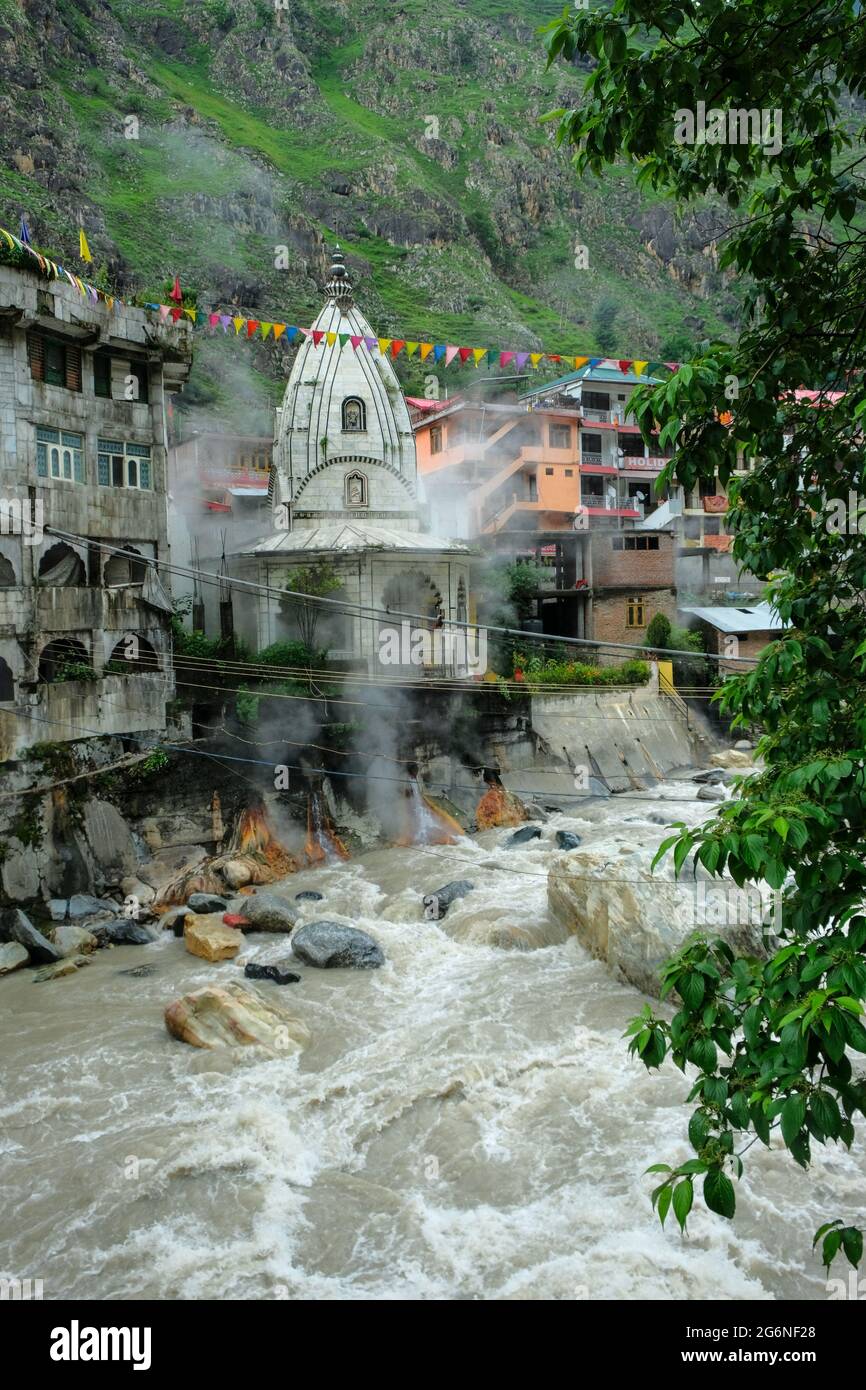 Manikaran, India - June 2021: Manikaran Hindu Temple is a very ...