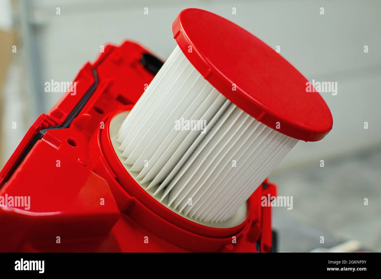 The filter of the new industrial wet and dry vacuum cleaner with a ...