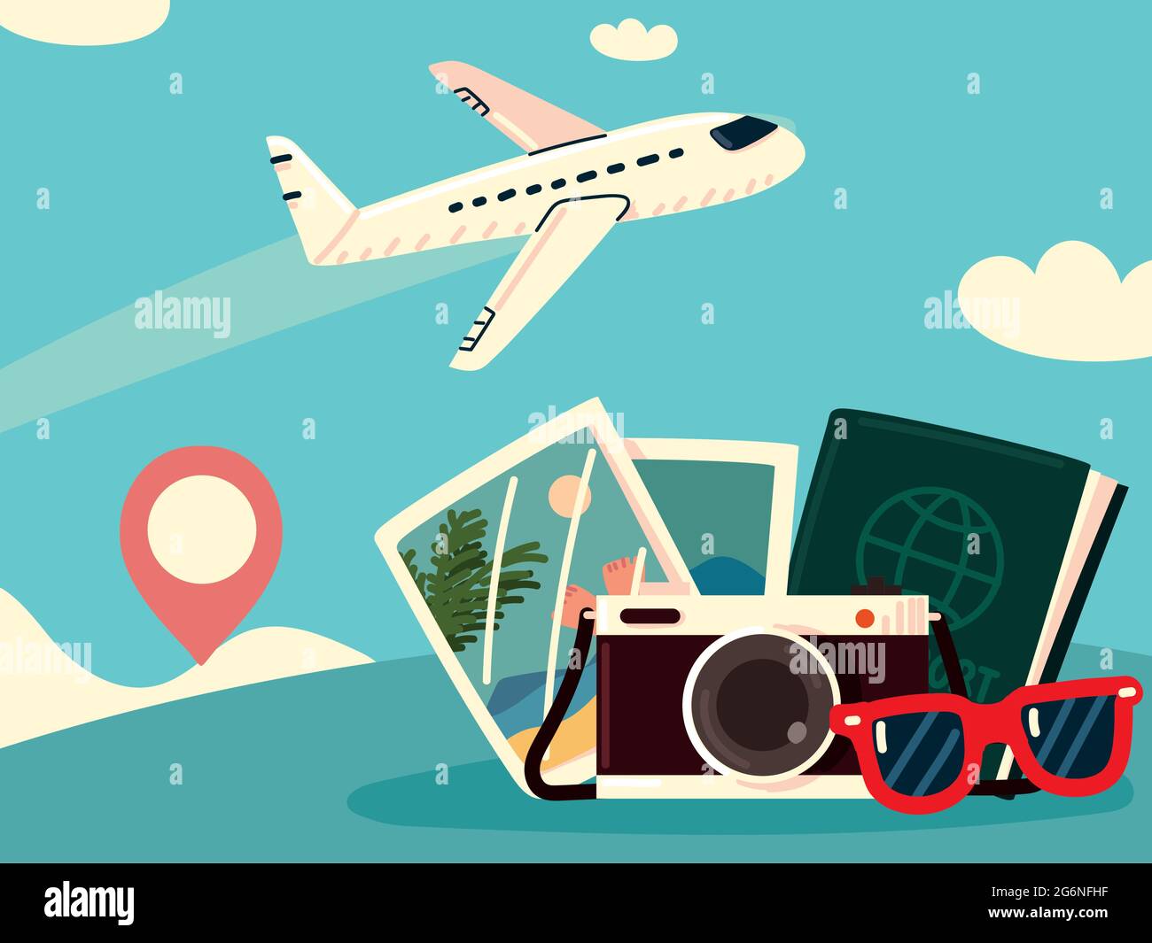 bon voyage in airplane Stock Vector Image & Art - Alamy