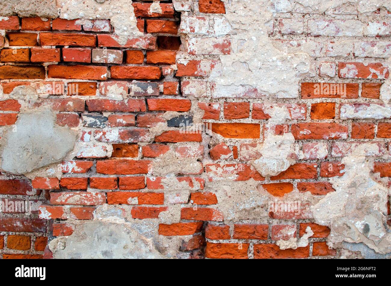 Old brick wall. Rustic old brickwork. The structure and pattern of a ...