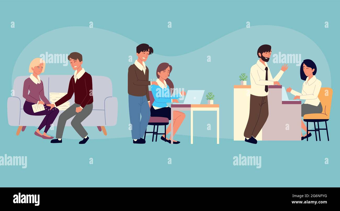 Workplace Harassment Set Stock Vector Image And Art Alamy