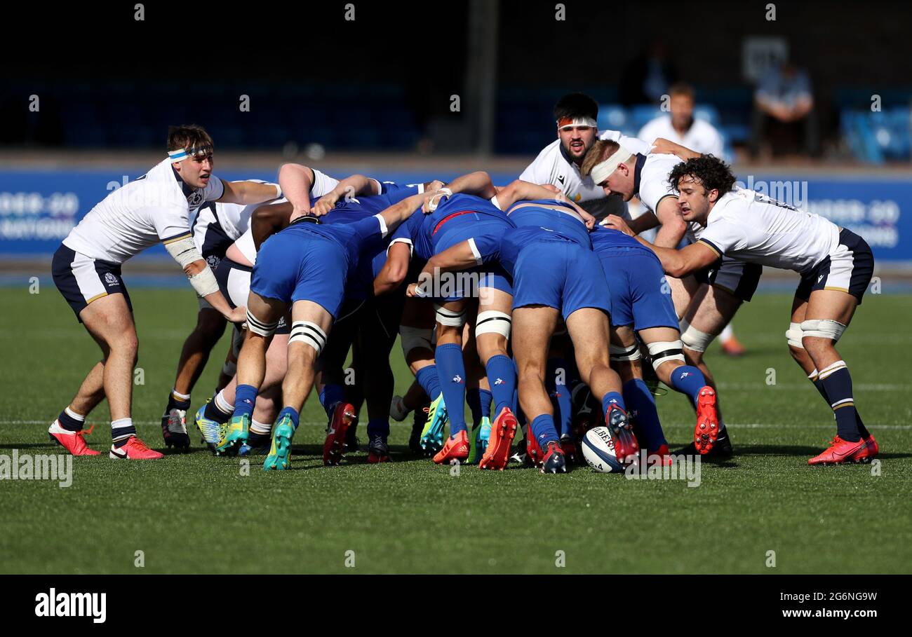 Six nations rugby 2021 scrum hi-res stock photography and images - Alamy