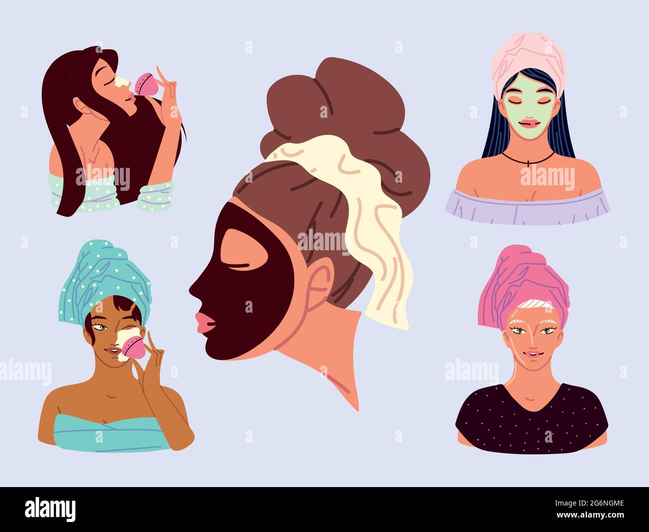 set women skincare Stock Vector Image & Art - Alamy