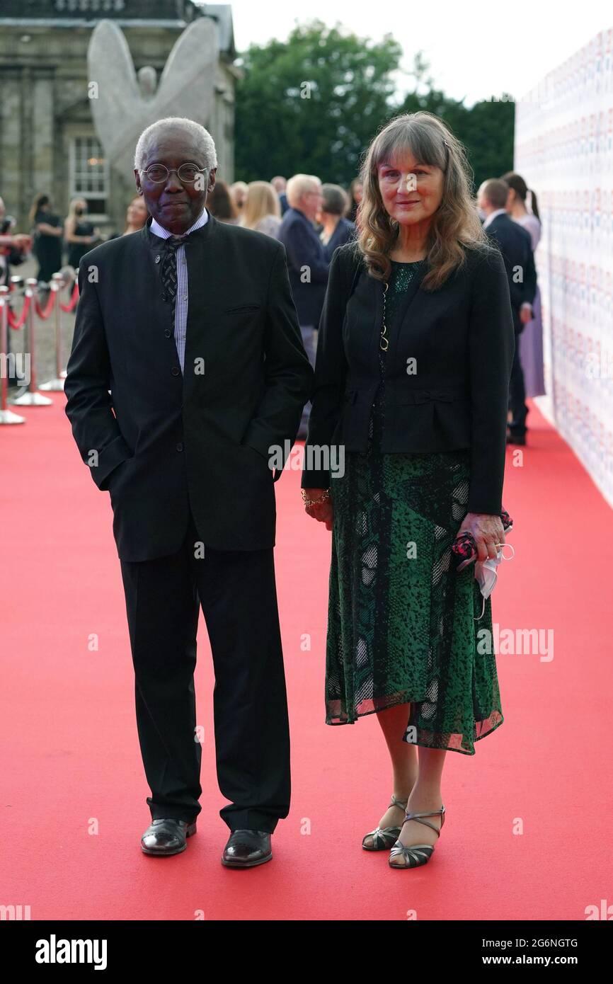 Professor Sir Geoff Palmer (left) arrives for the Pride of Scotland ...
