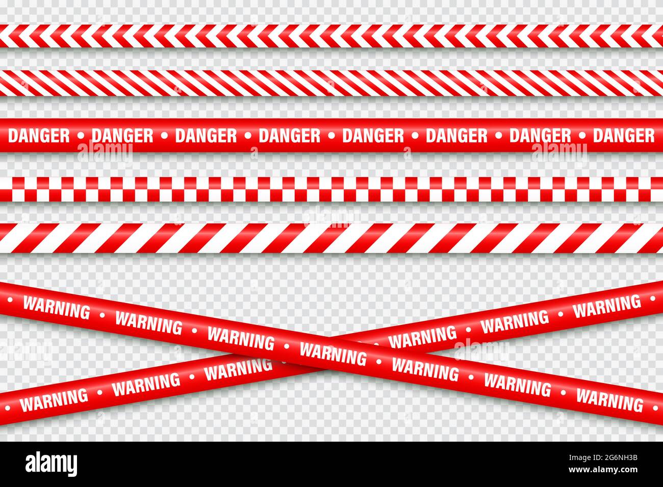 Realistic red barricade tape. Police warning line. Danger or hazard ...