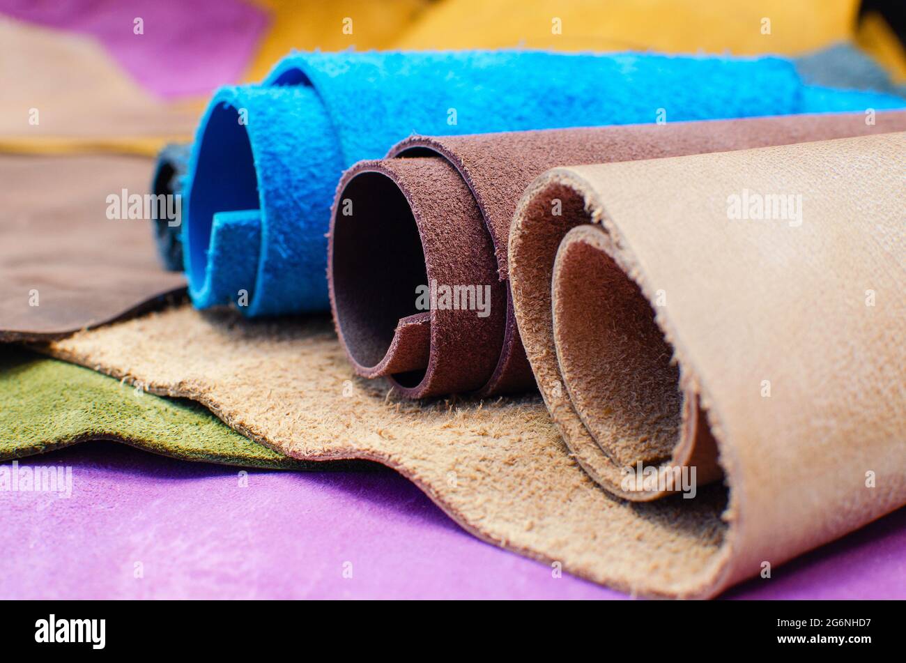 Pieces of leather hi-res stock photography and images - Alamy