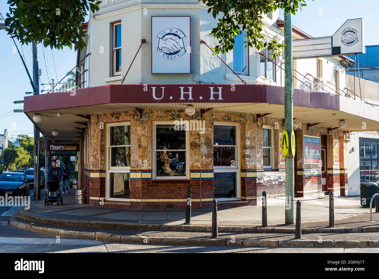 Closed bar, the Unity Hall Hotel, Balmain, Sydney, Australia during ...