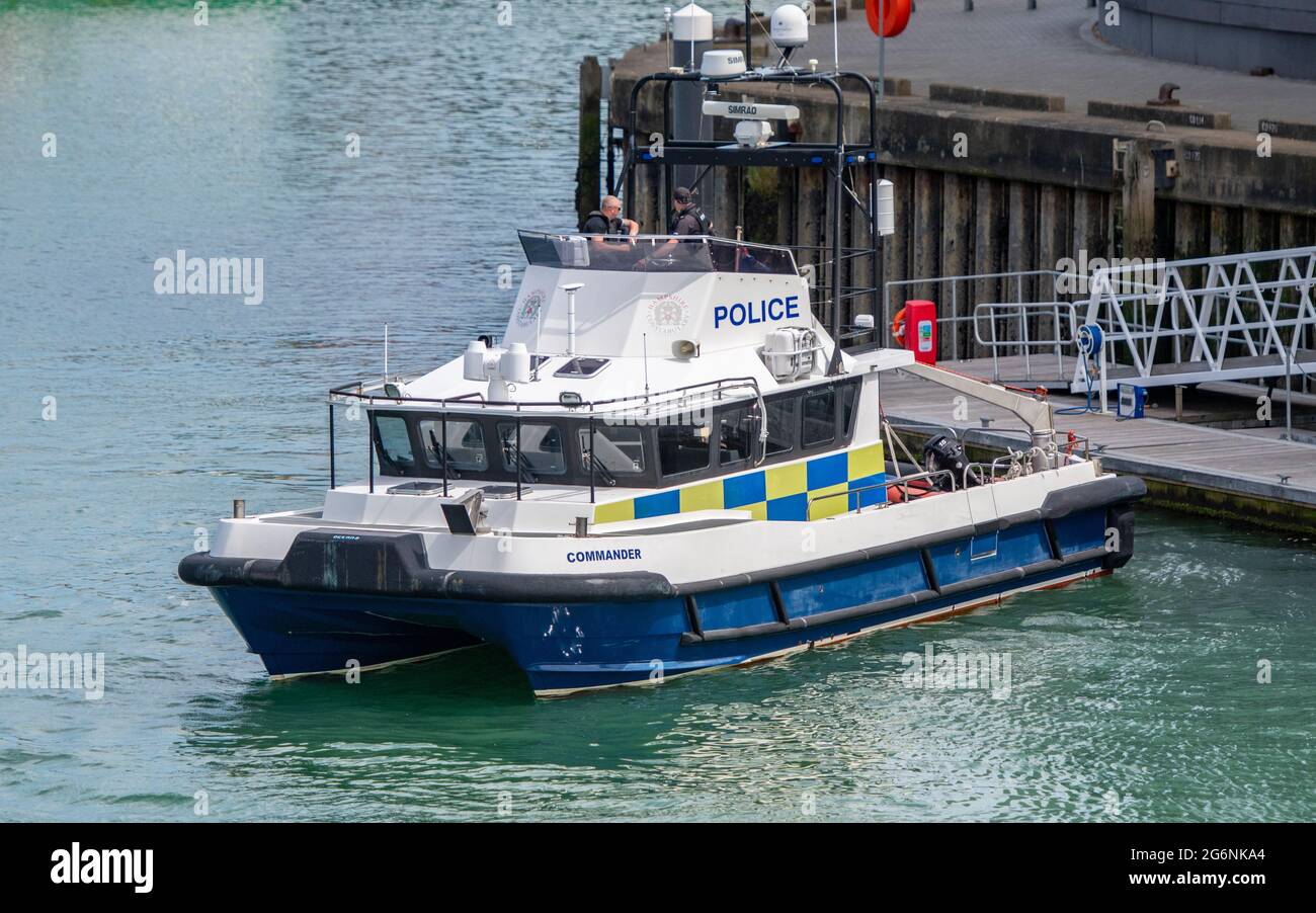 police launch boat harbour policing afloat in the harbour in the ...