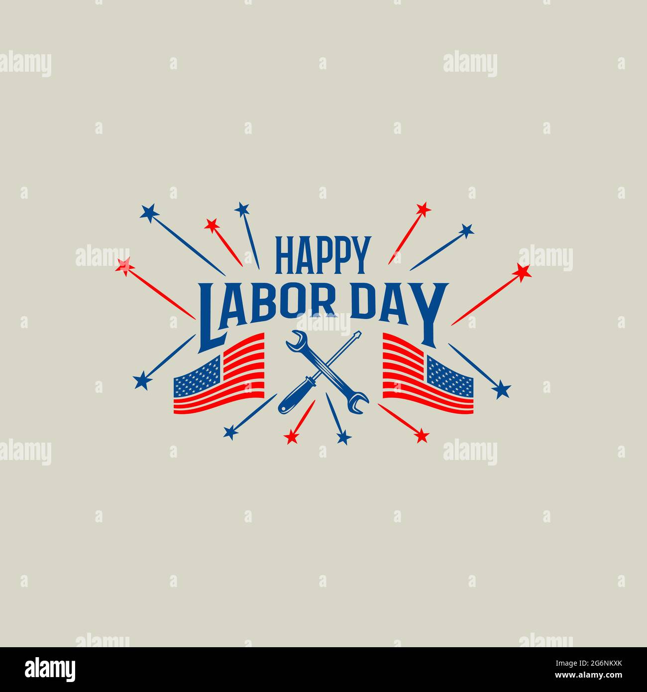 Labor Day lettering USA background vector illustration for strong men ...
